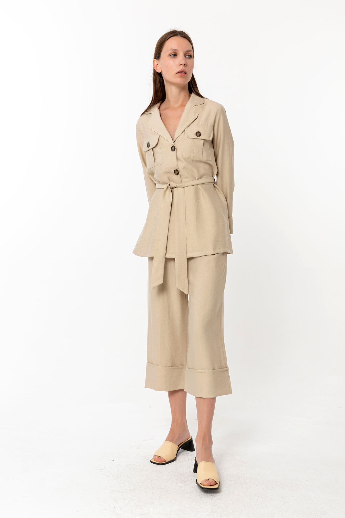 High Quality For Your Freedom! - Safari Pantalon Ceket Takım Bej